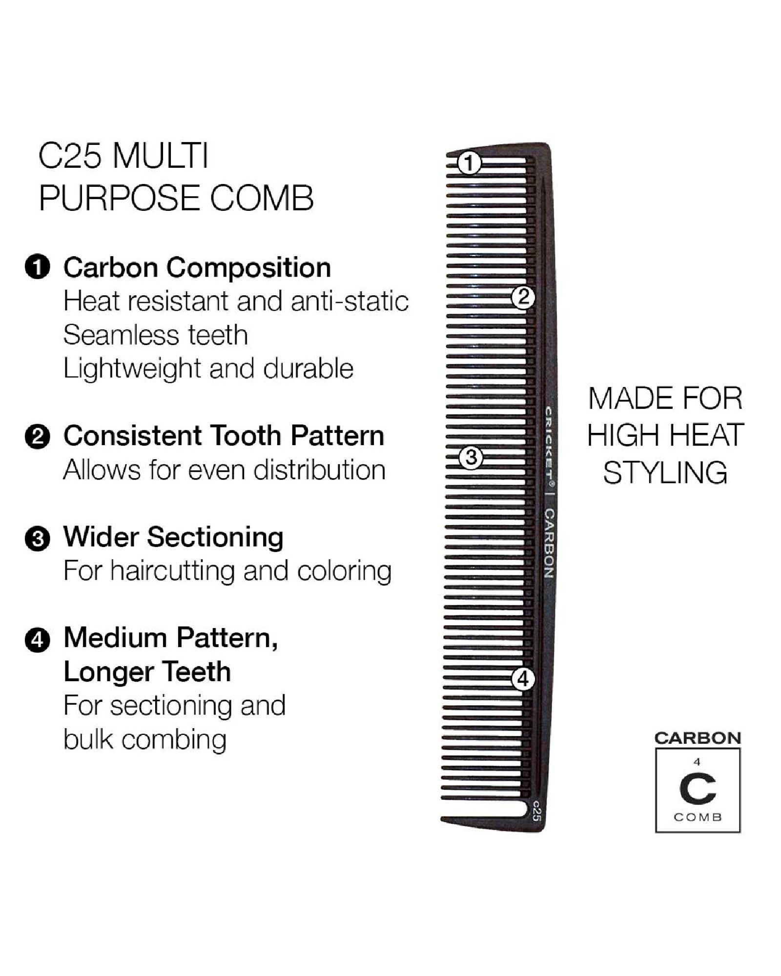 CARBON COMB C25 MULTI PURPOSE COMB – Be Strong Co.